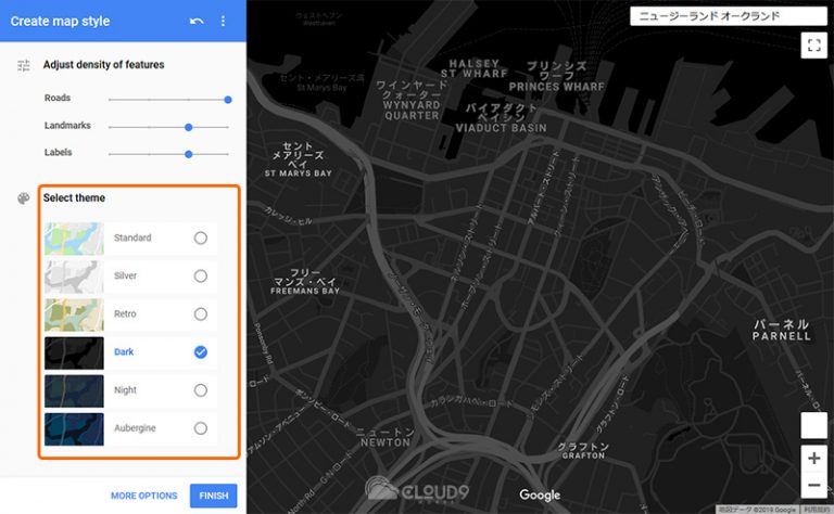 GoogleマップAPIをStyling Wizardでお洒落にカスタマイズする方法 | Cloud 9 Works